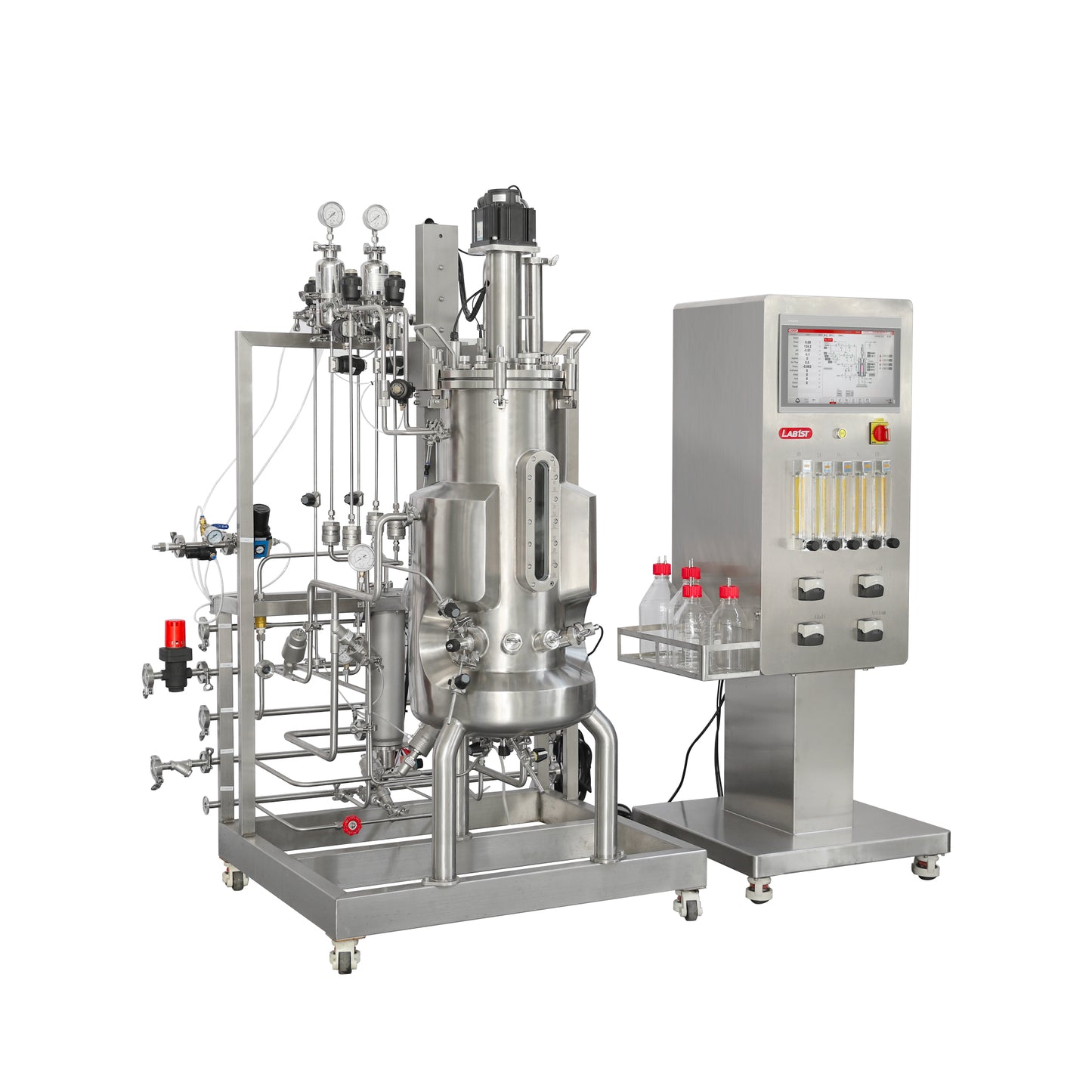 300L Stainless Steel Bioreactor for Cell Culture with 4 Gas Inlets BR5 ...