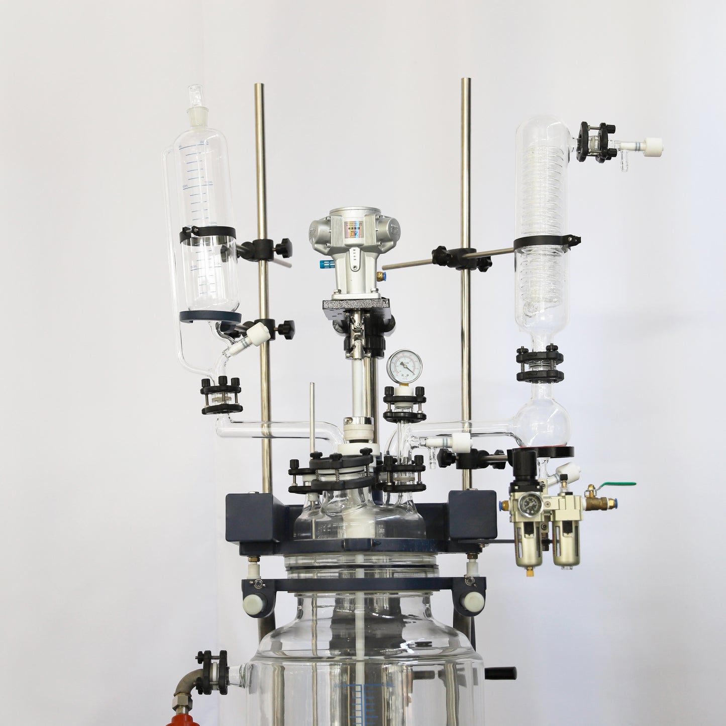 50L Chemical Lab Jacketed Glass Reactor Vessel with Digital Display for ...