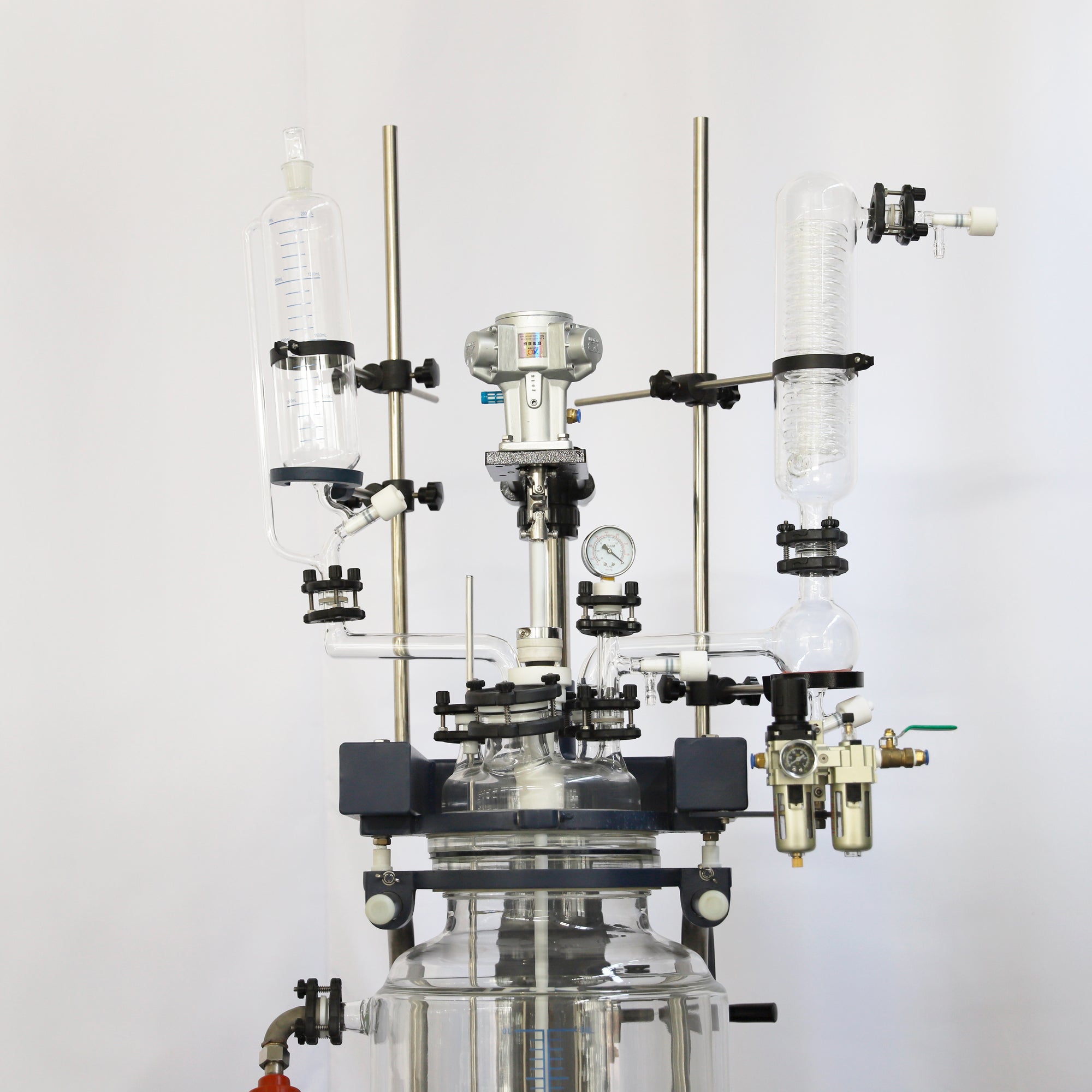 50L Chemical Lab Jacketed Glass Reactor Vessel with Digital Display for ...