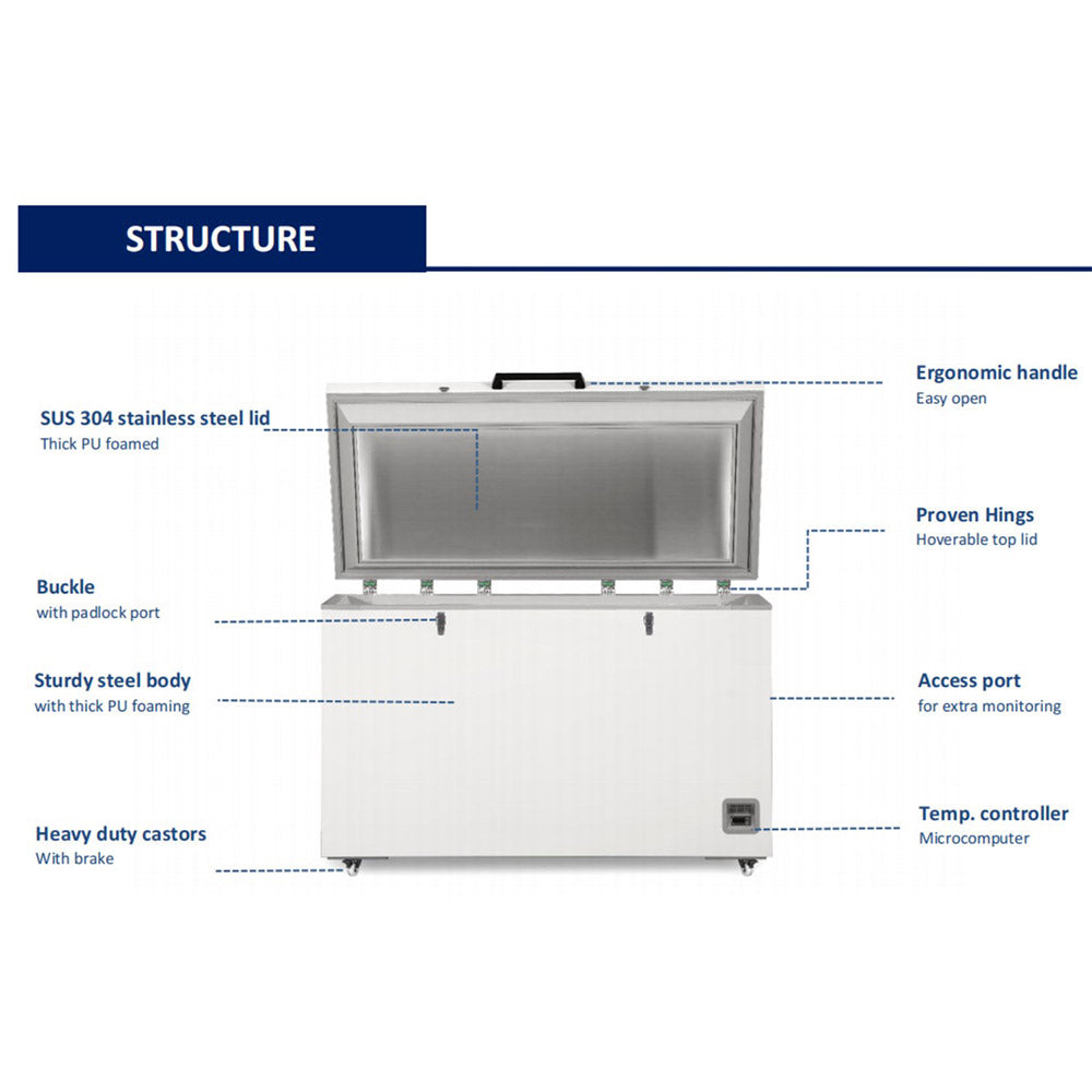 -86℃ 485L Super Low Temperature Freezer with LED Digital Display ...