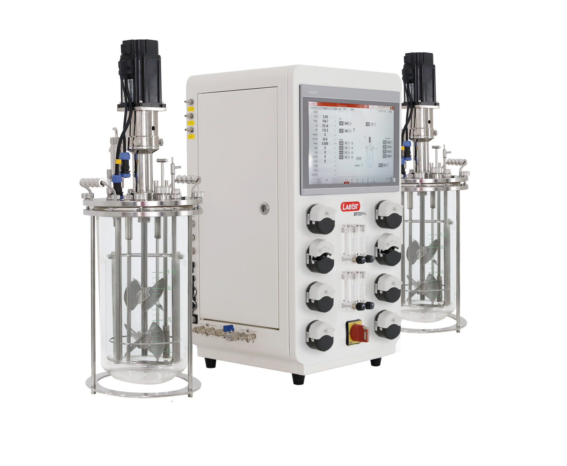 Benchtop Bioreactor Twin Control for Cell Culture Upgrated BR100Pro-C2 ...