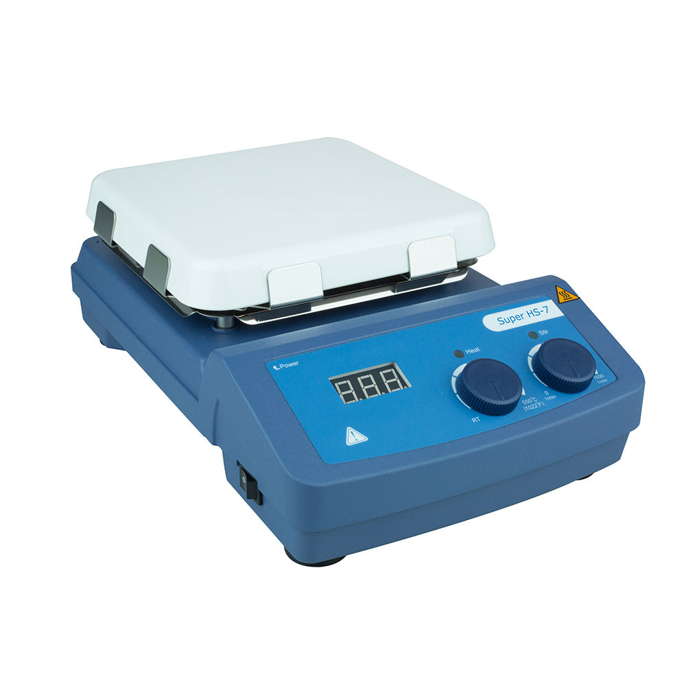 LED Digital 7’’ Square Hotplate Magnetic Stirrer Glass Ceramic Hotplat ...