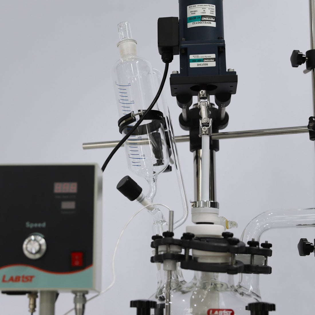 10L Chemical Lab Jacketed Glass Reactor Vessel with Digital Display for ...