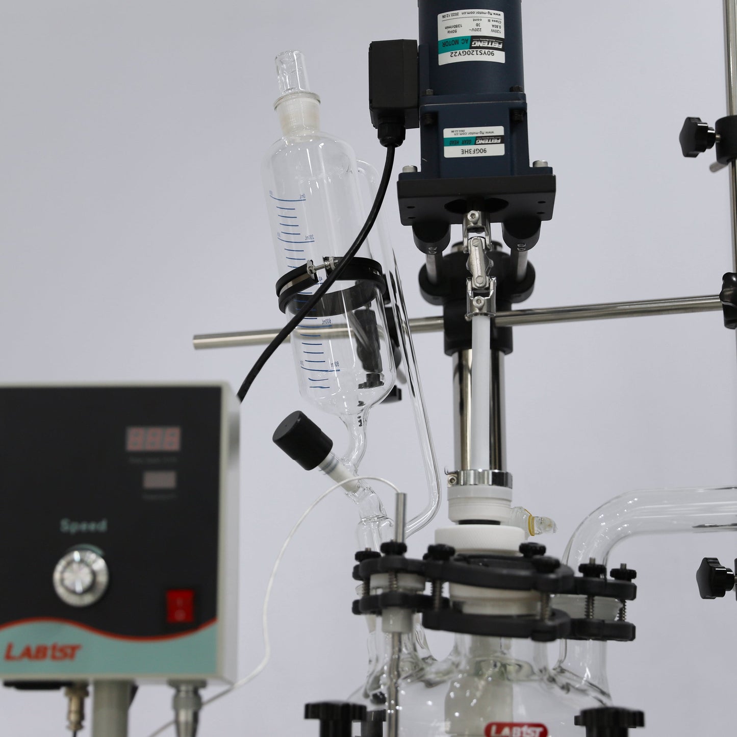 10L Chemical Lab Jacketed Glass Reactor Vessel with Digital Display for ...