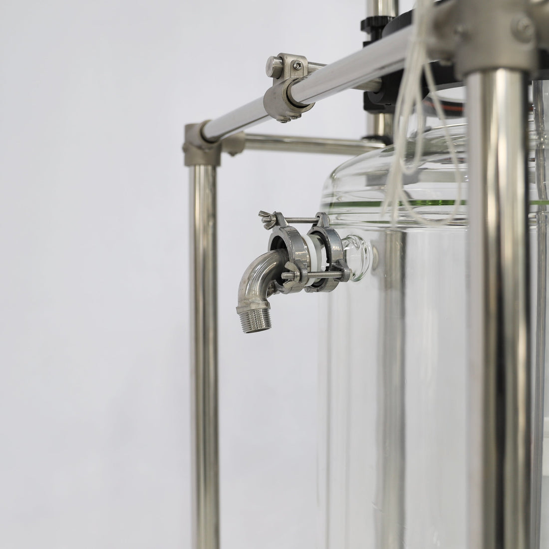 200L Chemical Lab Jacketed Glass Reactor Vessel with Digital Display ...