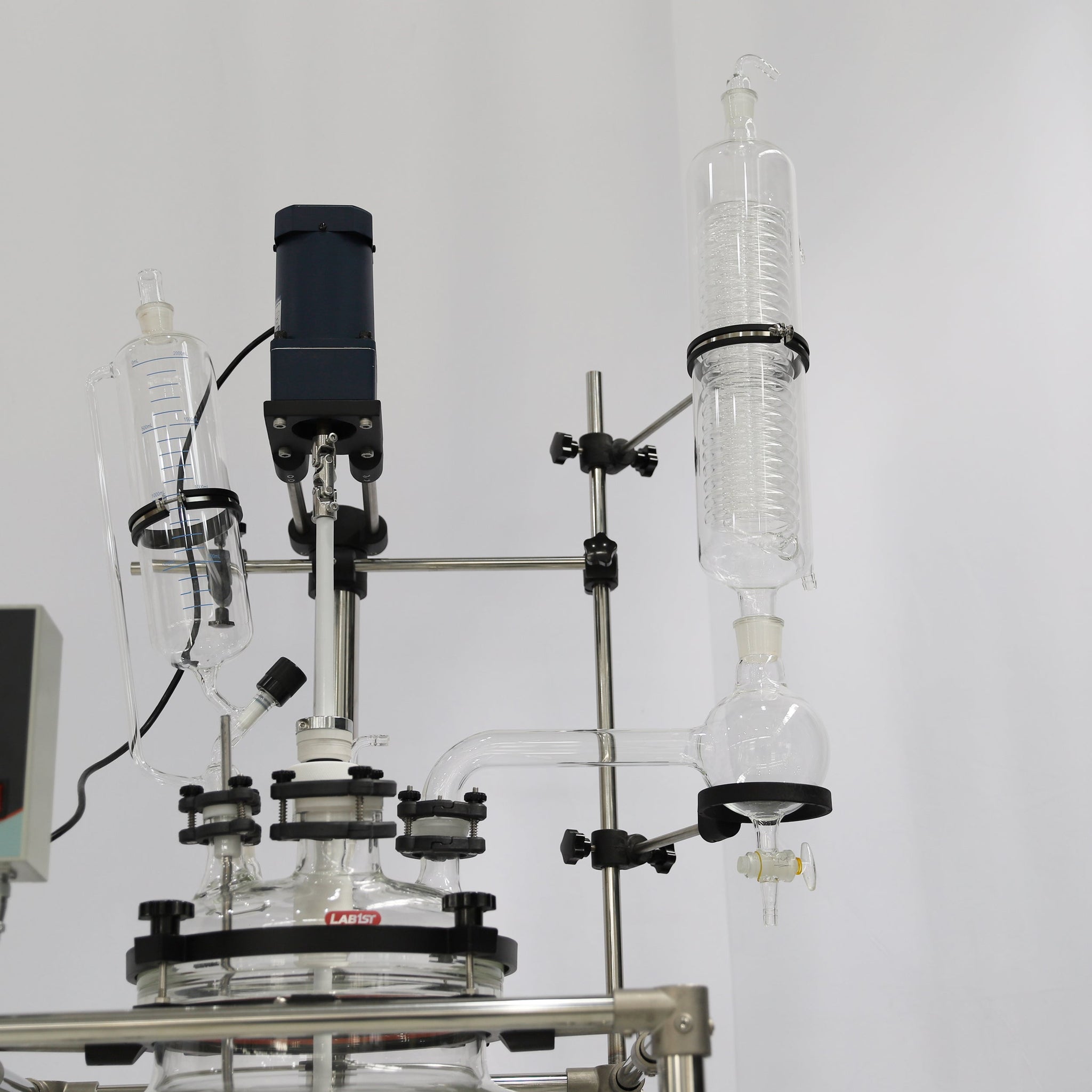 200L Chemical Lab Jacketed Glass Reactor Vessel with Digital Display ...