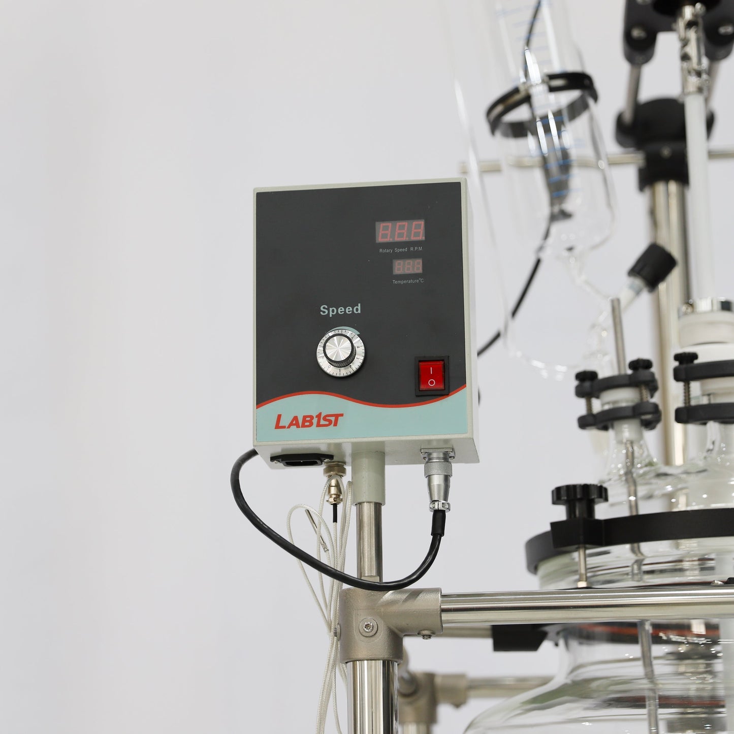 200L Chemical Lab Jacketed Glass Reactor Vessel with Digital Display ...