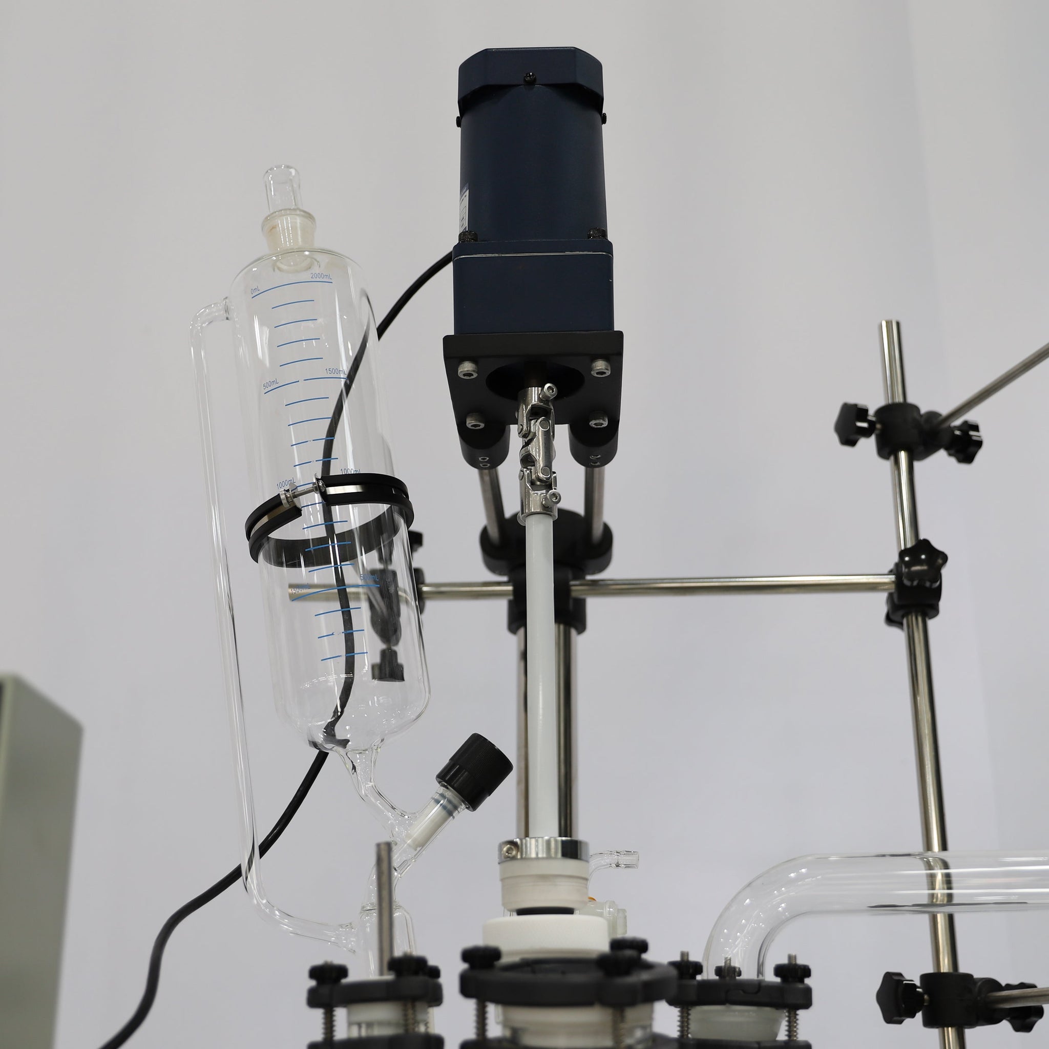 200L Chemical Lab Jacketed Glass Reactor Vessel with Digital Display ...