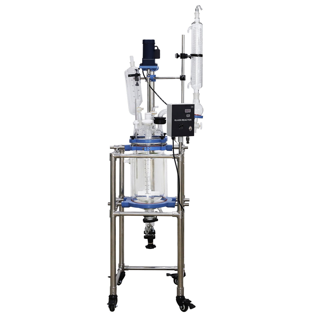 20L Chemical Lab Jacketed Glass Reactor Vessel with Digital Display for ...
