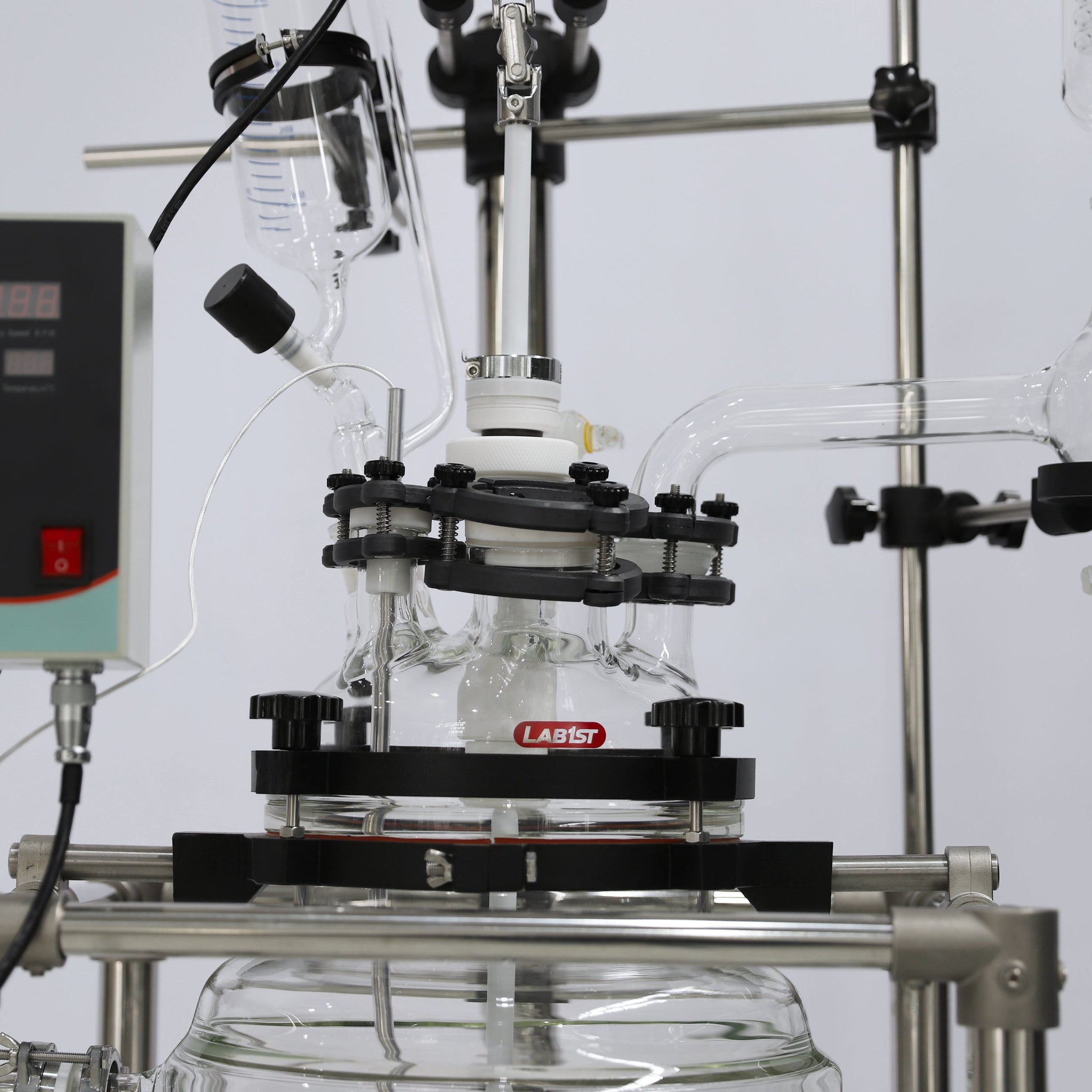 30L Chemical Lab Jacketed Glass Reactor Vessel with Digital Display for ...