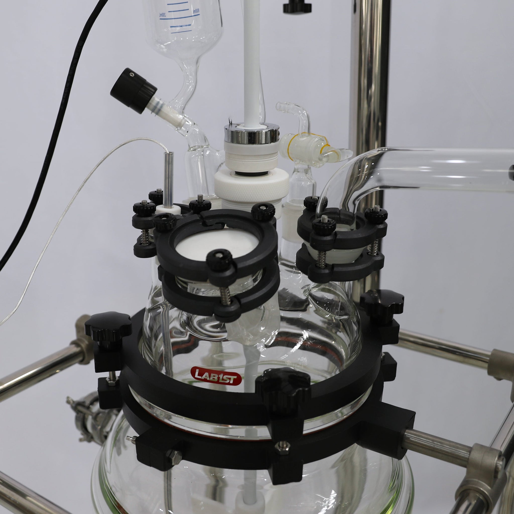 30L Chemical Lab Jacketed Glass Reactor Vessel with Digital Display for ...