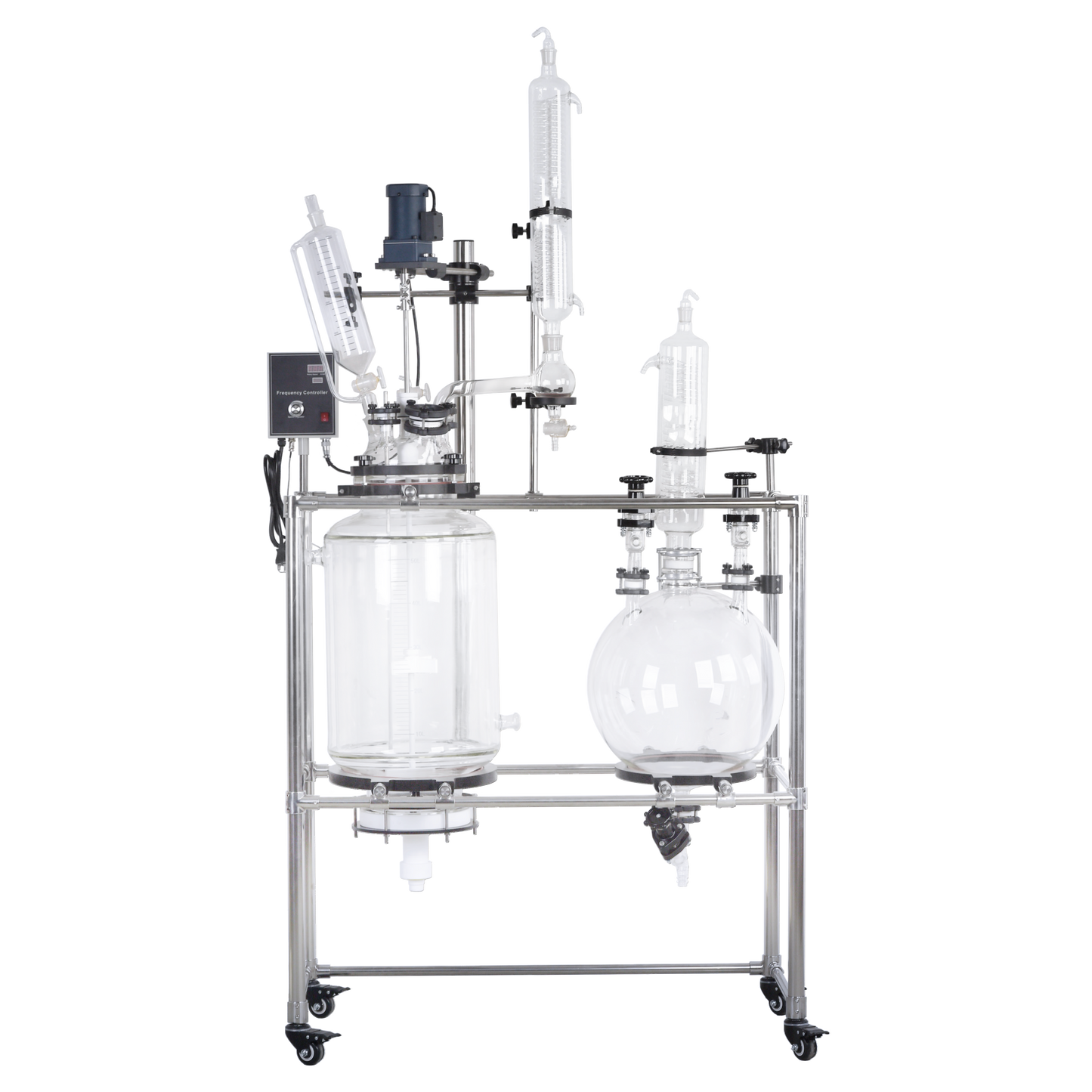 50L Vacuum Filter Jacketed Glass Vessel Stirred Crystallization Reactor ...