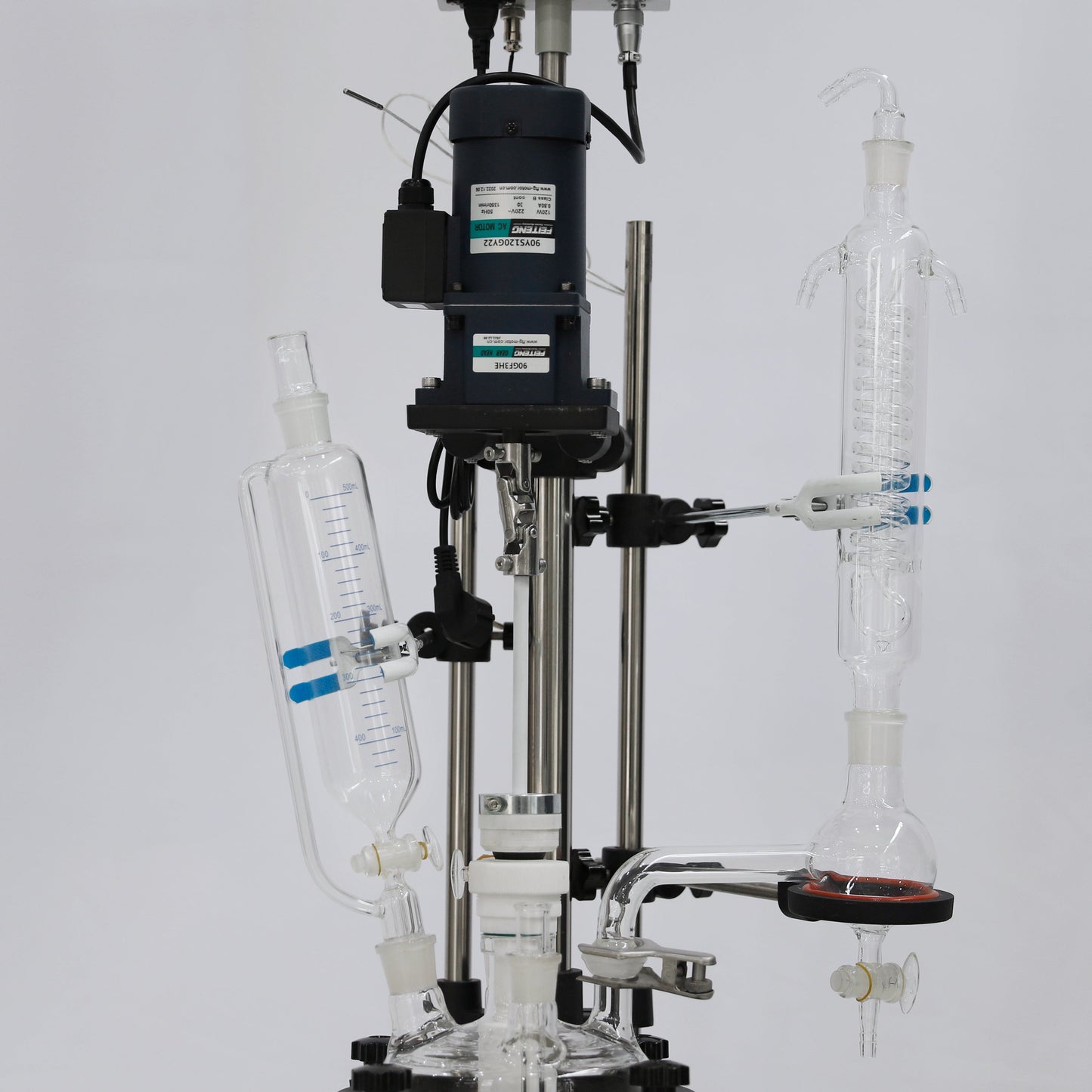 5L Chemical Lab Jacketed Glass Reactor Vessel with Digital Display for ...